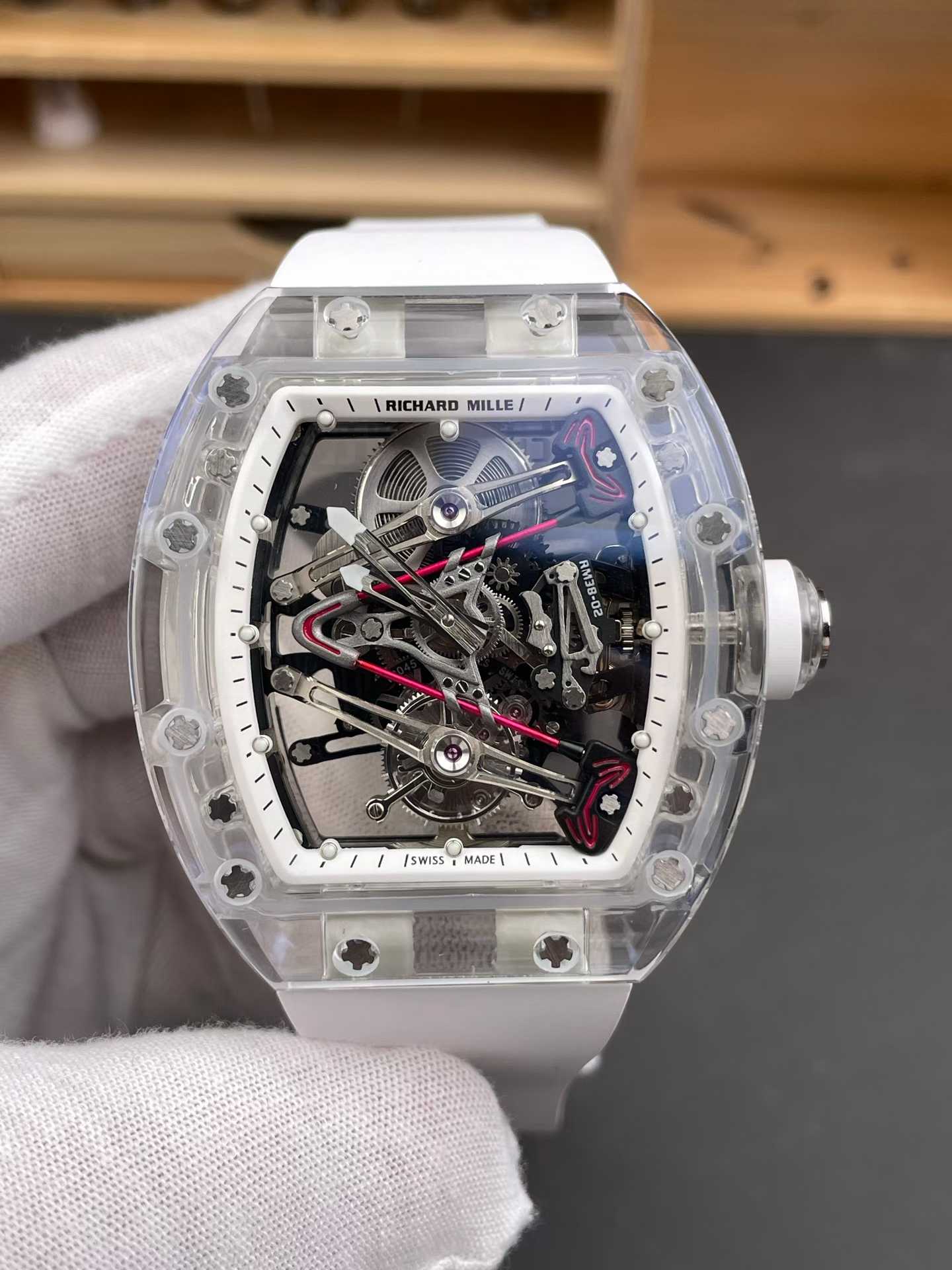 Richard Mille RM 38-02 Tourbillon Bubba Watson watch with a white Swiss ...
